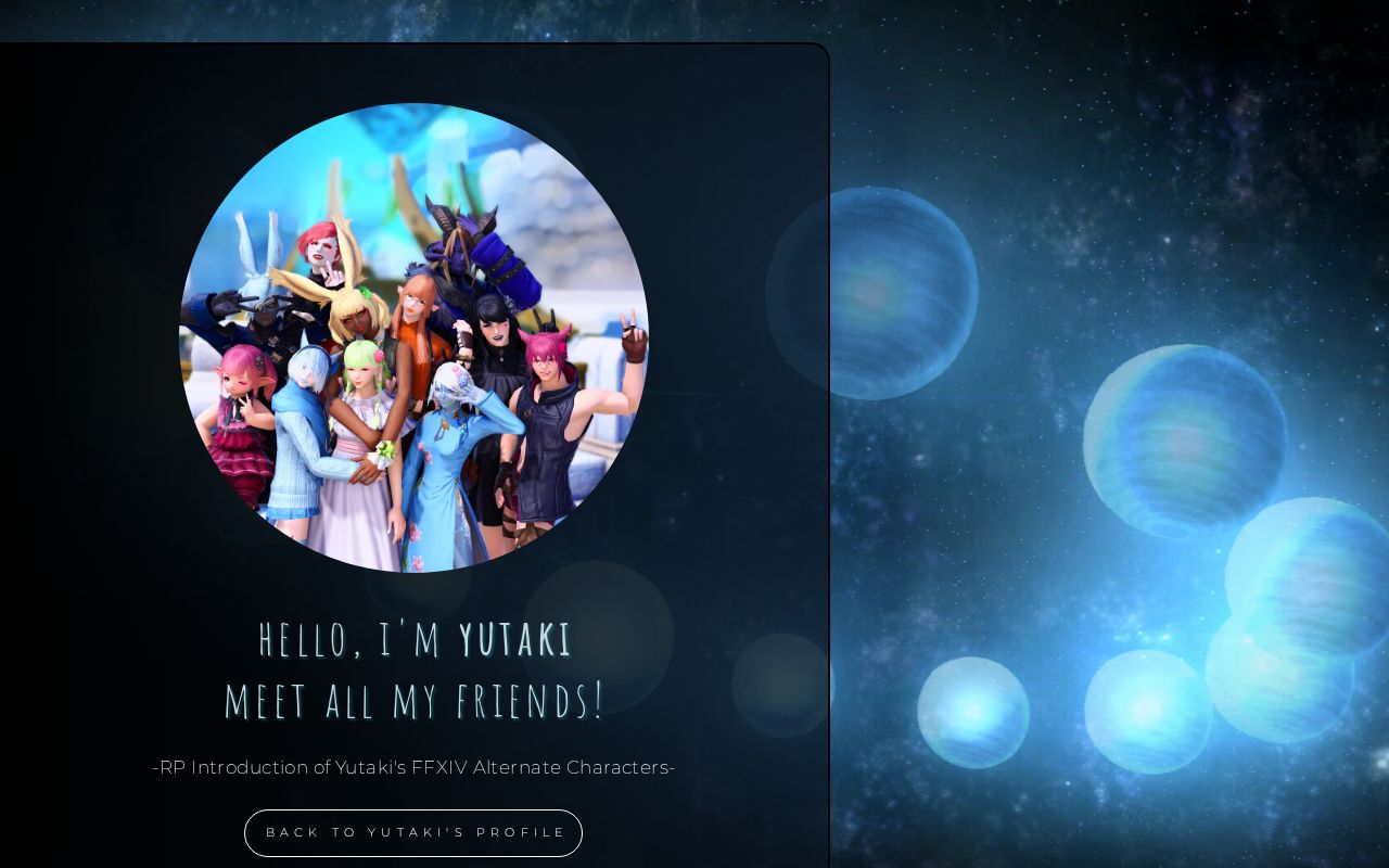 Yutaki's FFXIV Alts RP Info